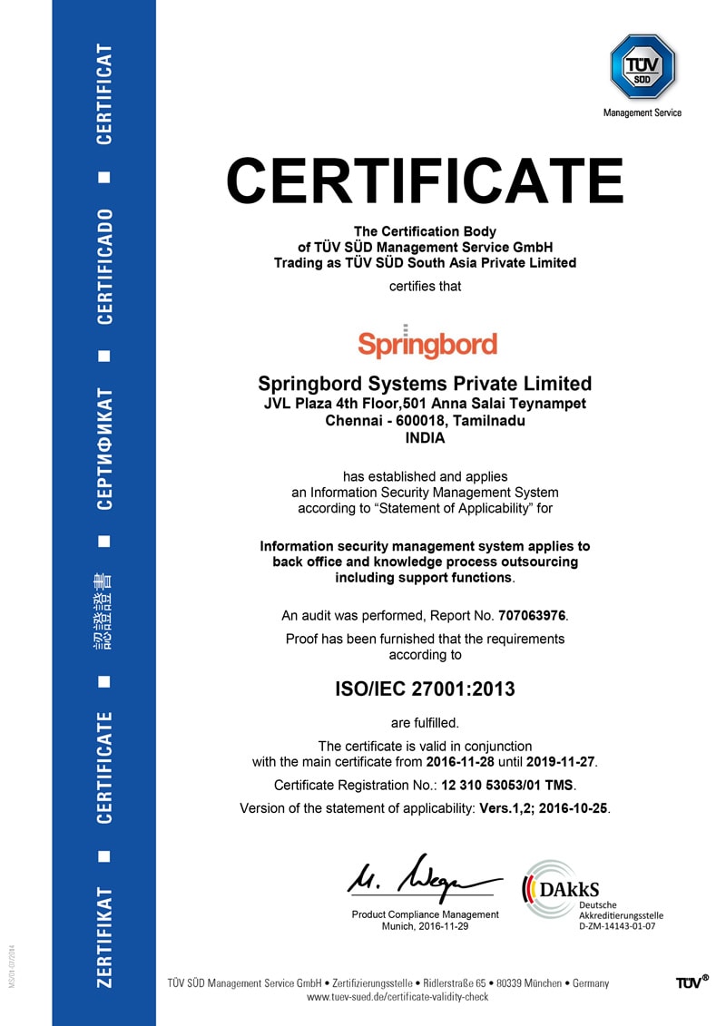 Implementation And Managed Compliance With ISO 27001 And Other Security 